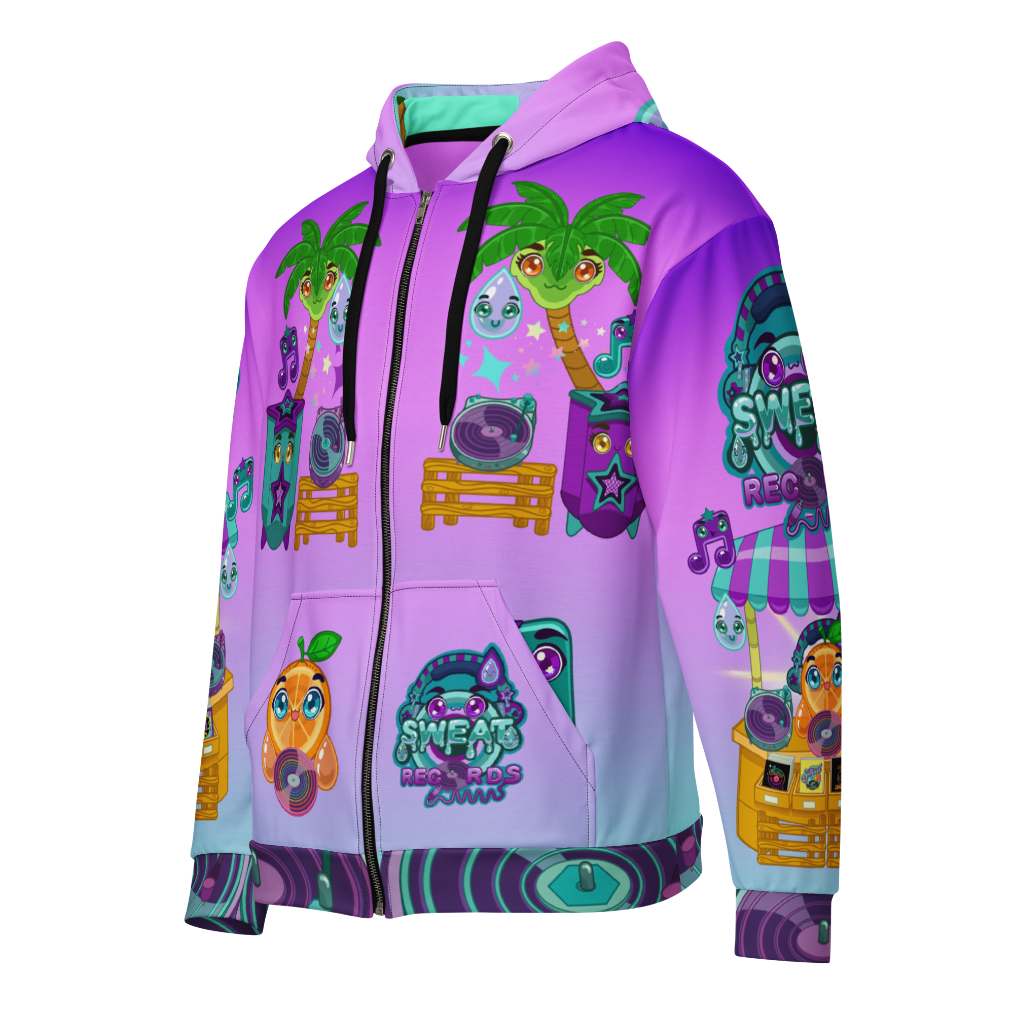Kawaii Universe - Cute Sweat Records Miami Unisex Classic or Zip up Ho